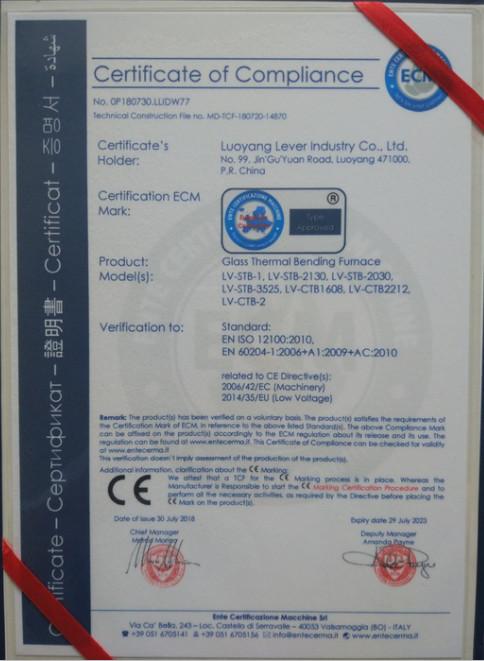 CE - Luoyang Lever Industry Co.,Ltd