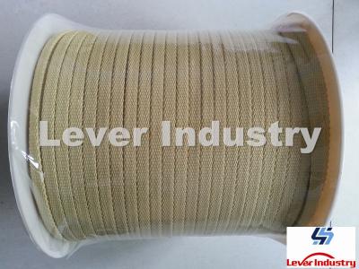 Cina corda della fibra di 6x6mm Aramid per Tamglass che tempera la corda del fuoco del Kevlar della fornace in vendita