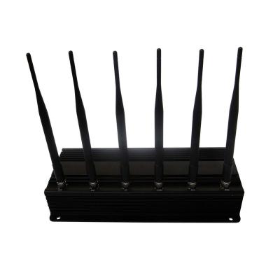 China Jammer,Cellphone jammer, 6 Antennas 15 watt High Power 3G/4G Cell phone Jammer ( 4G LTE + 4G Wimax) for sale