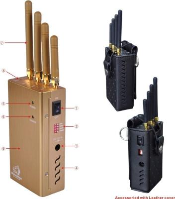 China Jammer,Cellphone jammer, gps jammer,4 Antennas Portable CellPhone GPSL1 Signal Jammer With Dip Switch for sale