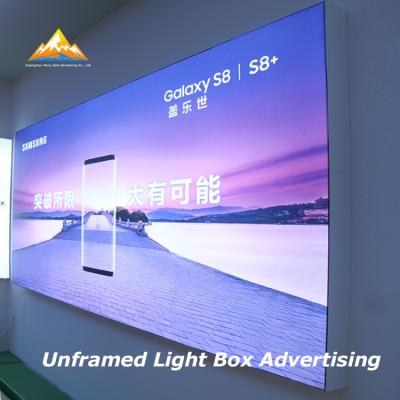 China Super Brightness Frameless Advertising Sign Borderless Light Box for Advertising for sale