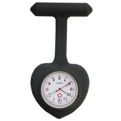 China Peach Heart Nurse Watches Pocket Watch Nuring  Medical Silicone Quartz Watches Heart Dial FOB Doctor Clock 5pcs for sale