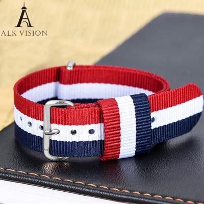 China Canvas Navy nylon band for watch sports watchband strap belt  women men watches accessory bracelet wristband DIY parts 2 for sale
