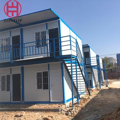 China Zontop Structural Steel Modern Design Flat Pack Homes Container Coffee Shop Luxury Modular Home for sale