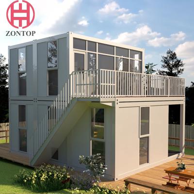 China Zontop Modern Flat Pack Portable Living 40ft Luxury China Prefab Homes 3 Bedroom  Prefabricated Container House for sale