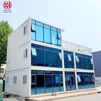 China Zontop Morden Shipping 2 Story  40 Ft 3 Bedroom Luxury Small Prefabricated Stackable Depot  Container Houses Prefab Home for sale