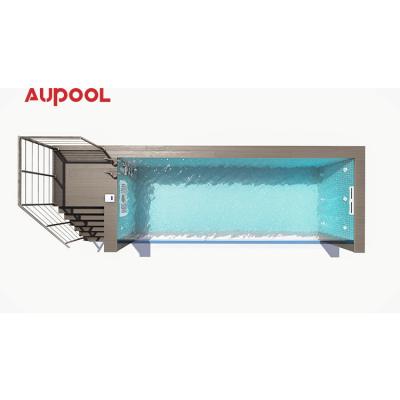 Cina Acqua chiara mente chiara prefabbricato 20ft 40ft container di trasporto piscina con taglio in vendita