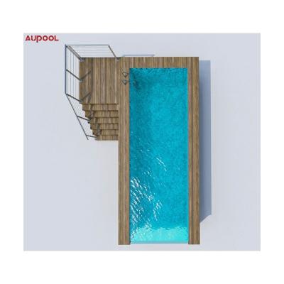 China Folha de acrílico Aupool Quadro Piscina com material de superfície de mármore incrustada em jade à venda