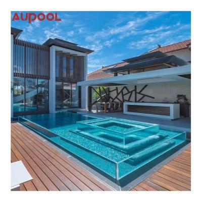 Cina Piscina esterna su misura con foglio acrilico e illuminazione subacquea in contenitore da 20 piedi in vendita