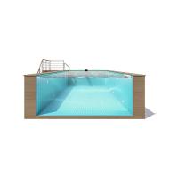 China 100mm Thickness Customized Luxury Prefab Tiny House With Swimming Pool Container Pool for sale