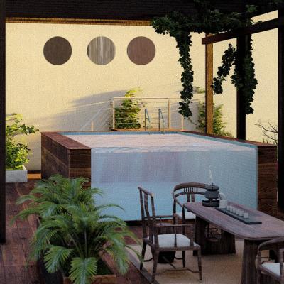 中国 AUPOOL プリファブプール アクリルパネル窓とFliterポンプの逆流 販売のため