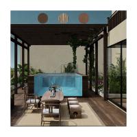 China Endless Function Prefab Pool with Acrylic Panel Window and Stainless Steel Construction for sale