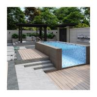 China Endless Function Prefab Pool with Acrylic Panel Window and Stainless Steel Construction for sale