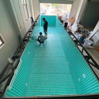 China Endless Function Prefab Pool with Acrylic Panel Window and Stainless Steel Construction for sale