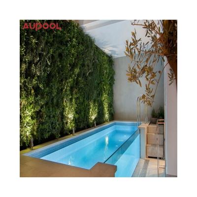 China Fácil de instalar piscina de contêineres infinitos Spa de natação com material de janela acrílica PMMA Lucite à venda