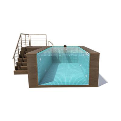 China Janela de piscina clara no chão piscina de plástico para design de piscina personalizado no quintal à venda