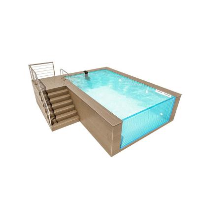 China Composite Plate Steel Structure FRP Optional Acrylic Side Panels for Pool Water Park for sale