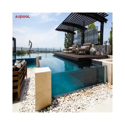 Cina Porta scorrevole in vetro piscina personalizzata modellazione in acrilico con pannello ghiacciato trasparente in vendita