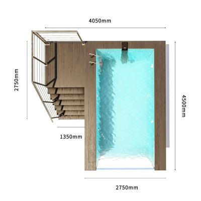 Cina Piscina prefabbricata nel cortile con design infinito e pompa d'aria in vendita