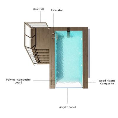 Cina Piscina prefabbricata nel cortile con design infinito e pompa d'aria in vendita