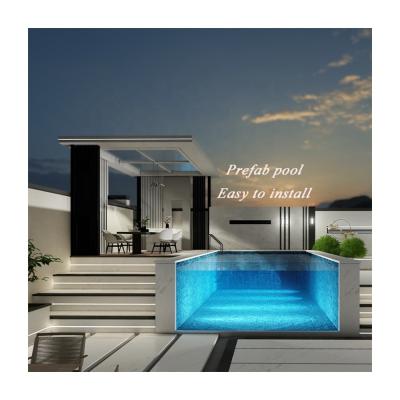 Cina Piscine prefabbricate a parete di vetro trasparente personalizzate per i costruttori di piscine modulari nel cortile in vendita