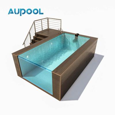 Cina Contenitore prefabbricato portatile da 20 piedi piscina per famiglie con acrilico di lucite e densità 1,2 g/cm3 in vendita