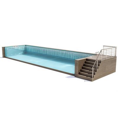 Cina Contenitore prefabbricato portatile da 20 piedi piscina per famiglie con acrilico di lucite e densità 1,2 g/cm3 in vendita