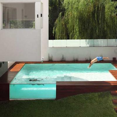 Cina Contenitore prefabbricato portatile da 20 piedi piscina per famiglie con acrilico di lucite e densità 1,2 g/cm3 in vendita