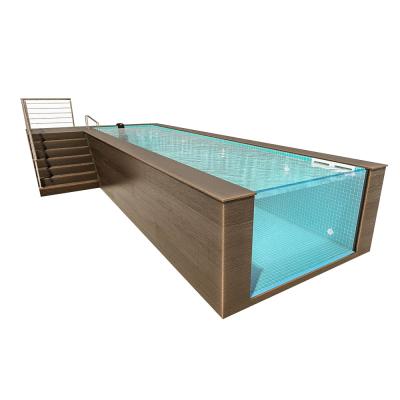 Cina Piscina portatile in acciaio inossidabile con alta trasmissione della luce e sistema di getto d'acqua senza fine in vendita