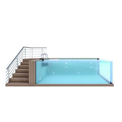 Cina Piscina modulare trasparente in fibra di vetro personalizzabile sopra il terreno per Trendy Island Resort Villa in vendita