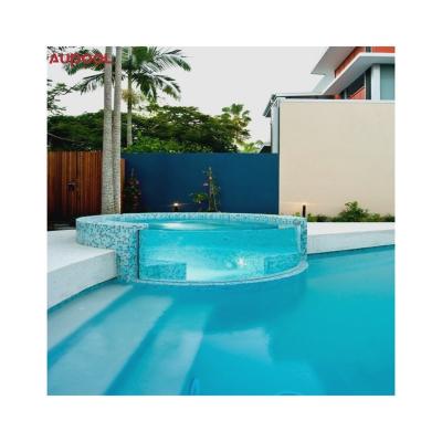 Cina Grande piscina di villa acrilica con alta trasmissione di luce e spa infinito in vendita