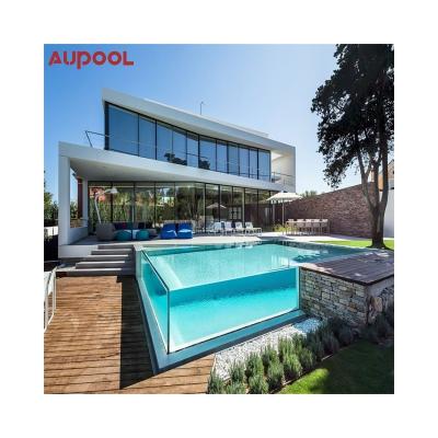 Cina Grande piscina di villa acrilica con alta trasmissione di luce e spa infinito in vendita