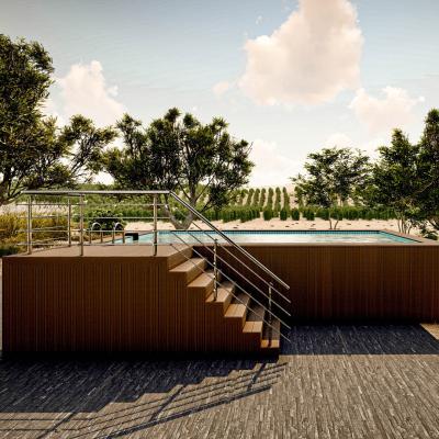 Cina Palla di legno acrilico di colore piscina privata di lusso per il relax all'aria aperta in vendita