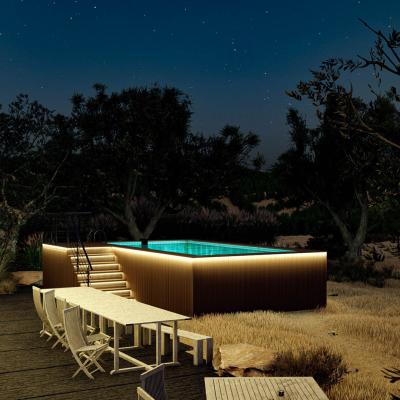 Cina Palla di legno acrilico di colore piscina privata di lusso per il relax all'aria aperta in vendita
