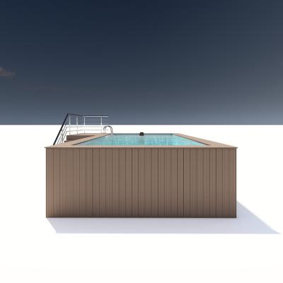 Cina Palla di legno acrilico di colore piscina privata di lusso per il relax all'aria aperta in vendita