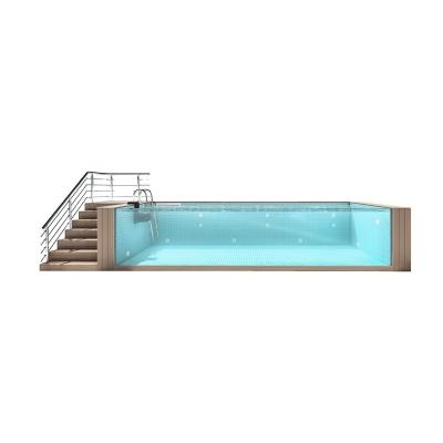 China Piscina exterior pré-fabricada de fibra de vidro com alta transmissão de luz à venda