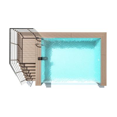 China Piscina exterior pré-fabricada de fibra de vidro com alta transmissão de luz à venda