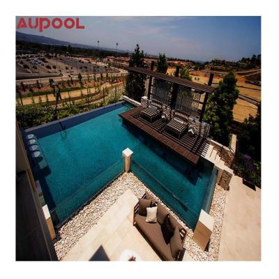 China 30-950mm Thickness Customized Large Above Ground Steel Frame Swimming Pool for Hotel for sale