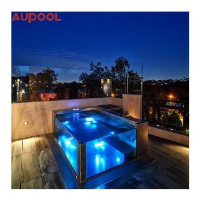 Cina Vetro personalizzato sopra il suolo di alta trasparenza Acrilico piscina pannelli di finestra di parete in vendita