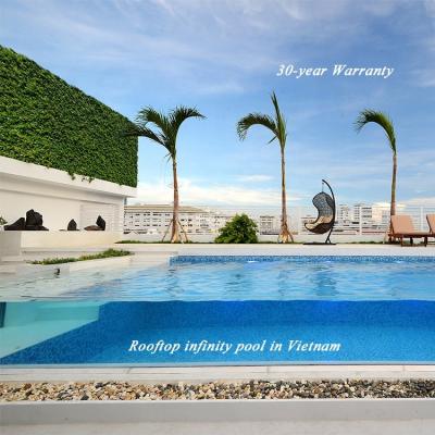 Cina Materiale da costruzione AUPOOL 30 anni Piscina acrilica non ingiallente per il tetto dell'hotel in Vietnam in vendita