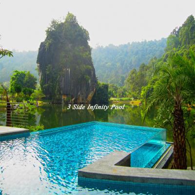Cina Aupool Acrylic Suspended Transparent Glass Swimming Pool Design con pannello acrilico PMMA in vendita