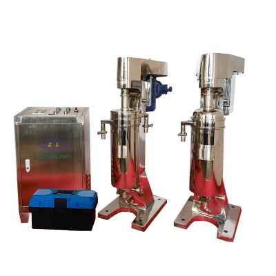 China Algen Tubulaire centrifuge voor inkt GQ75J Hoge snelheid 20000 rpm Vaste vloeistofseparator Handmatige Vaste ontlading 500l/h op basis van water Te koop