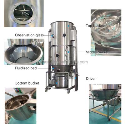 China Moving Filter Vertical Fluidized Bed Dryer Powder Coating Equipment for sale