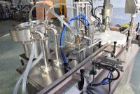 China Siemens Touch Screen Automatic 4-Head Capping Filling Machine for 100ml Perfume Bottles, 30-100 Bottles/Min Capacity for sale