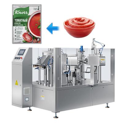 Cina Packing Speed 30-40 Packs/Min Automatic Tomato Paste Filling Sealing Machine for in Russia in vendita