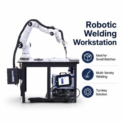 China Huayan Turnkey Robotic Welding Workstation 6 Axis Industrial Cobot Arc Laser Welding Table for Small Batch Metal Fabrication for sale