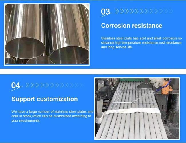 Round Ss Steel Tube 304 304L 316 316L Polished/Mirror/Bright Finish 6K/8K Surface Stainless Steel Pipe