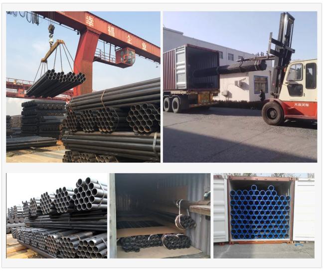 ERW Black Carbon Steel Pipe Customized Size Good Price Q235 Q345 A36 Pipe 6 Meter or Customized Welded Steel Pipe Round