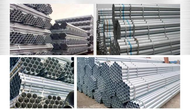 ASTM A106 A36 A53 1.0033 BS 1387 Ms ERW Hollow Steel Pipe Gi Hot DIP Galvanized Steel Pipe EMT Welded Steel Square Round Pipes