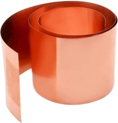 China C1100 T2 C10100 C10200 99.9% Pure Copper Strip Copper Foil Tape Copper Paper Roll Coil for sale